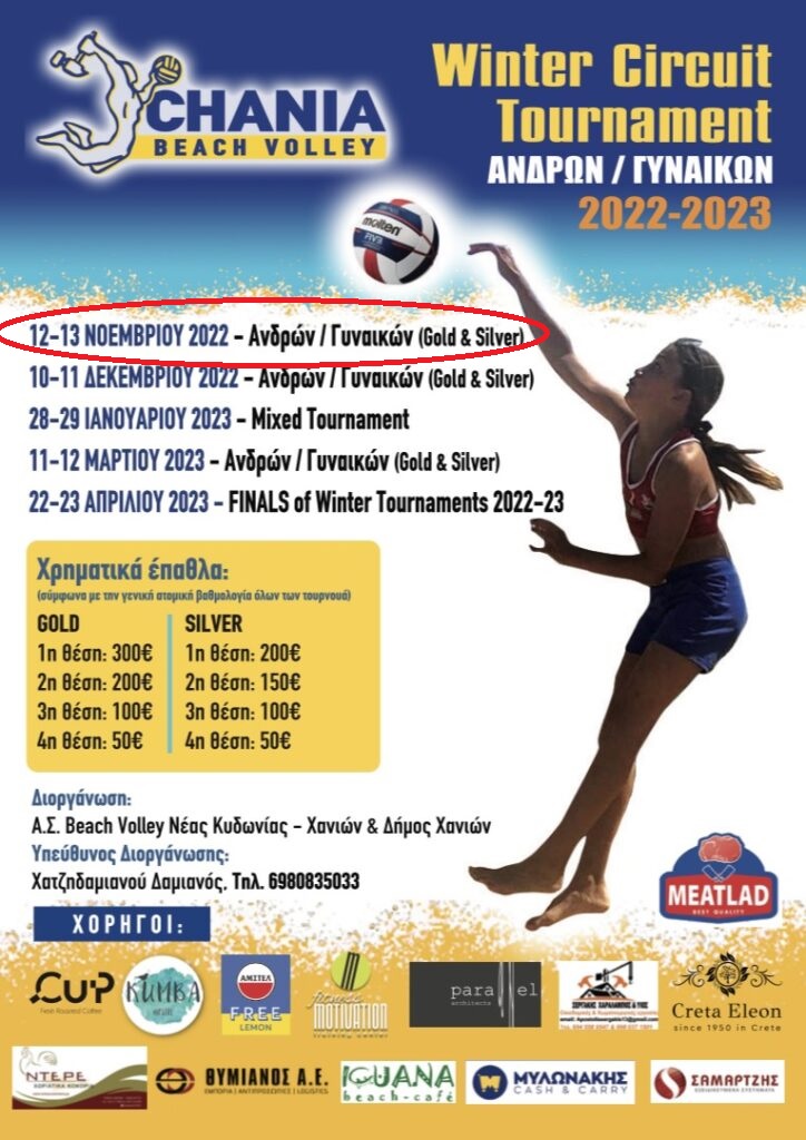 1ο Winter Circuit Tournament 2022-2023 , Ώρες έναρξης των αγώνων για ...